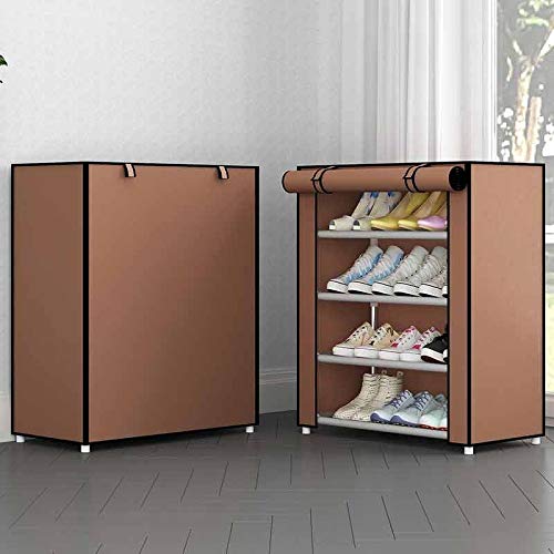 ANMMBER Simple Shoe Rack Multi-Layer Dust-Proof Household Shoe Rack Dust Resistance Lattices Non-Woven Fabric Shoe Rack (Color : D)