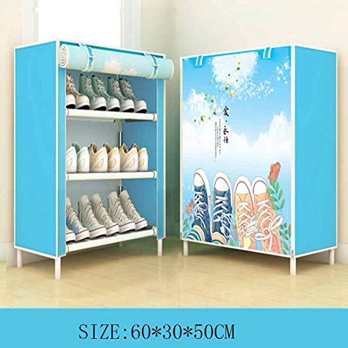 ANMMBER Simple Shoe Rack Multi-Layer Dust-Proof Household Shoe Rack Dust Resistance Lattices Non-Woven Fabric Shoe Rack (Color : D)