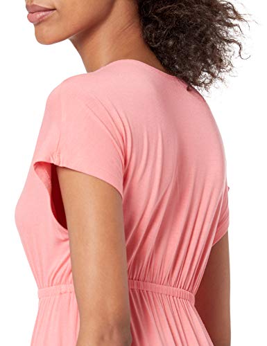 Amazon Essentials Women's Waisted Maxi Dress (Available in Plus Size), Peach, X-Large