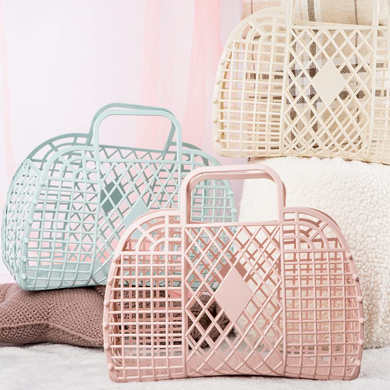 Piliwl Portable Shower Caddy Baskets with Handles,Portable shower caddy Tote,For Bathroom,Pantry,Kitchen,Dorm Room,Garage,Camp (Red)
