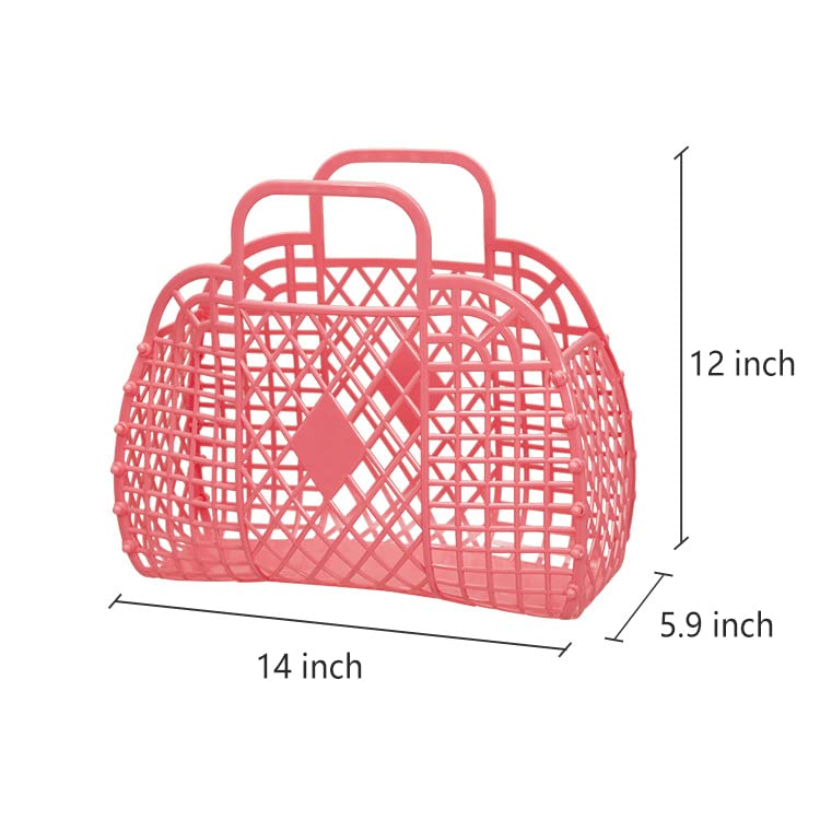 Piliwl Portable Shower Caddy Baskets with Handles,Portable shower caddy Tote,For Bathroom,Pantry,Kitchen,Dorm Room,Garage,Camp (Red)