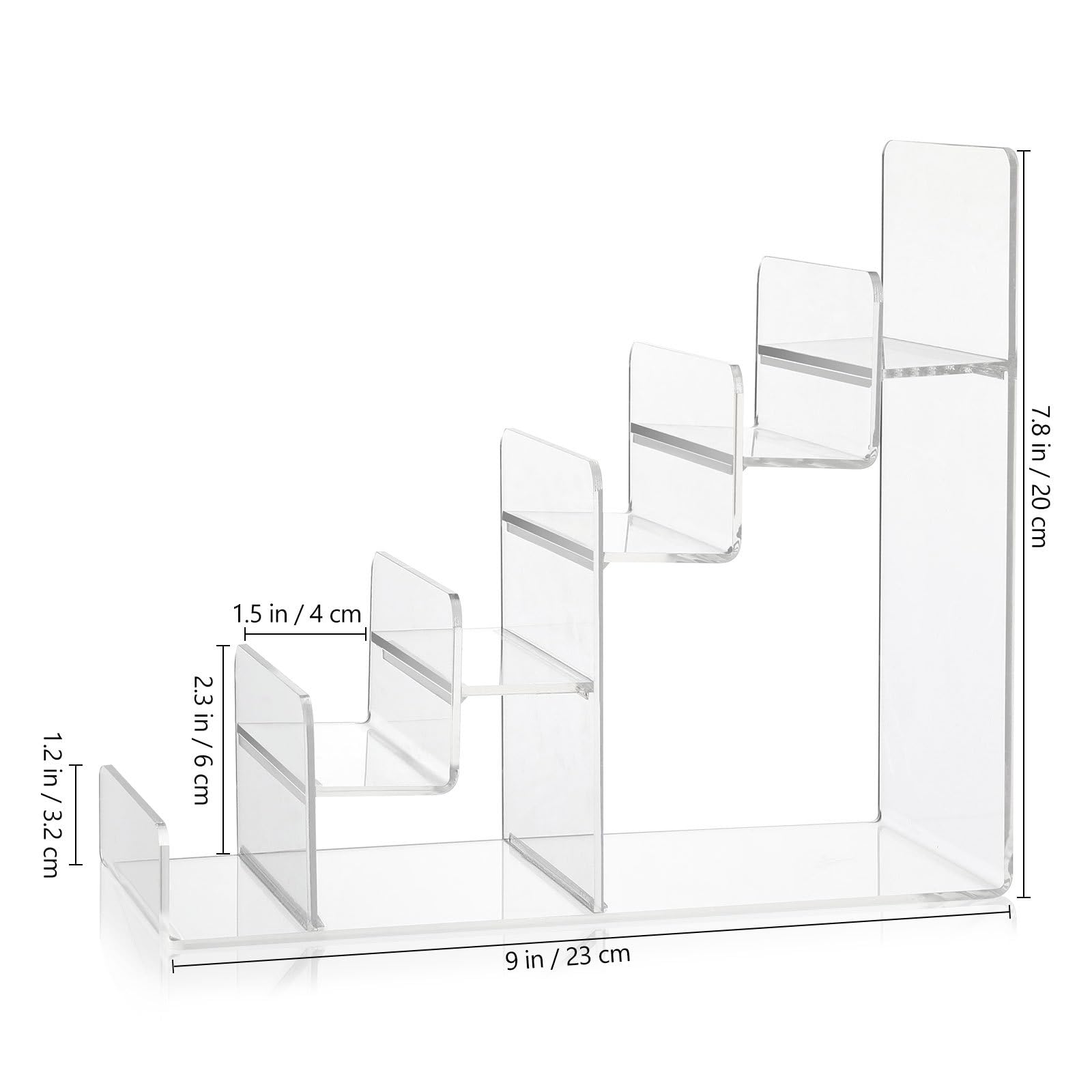 DOITOOL 6-Tier Purse Display Stand,Acrylic Display Riser Shelf Wallet Organizer,Handbag Display Stand Holder,Perfume Organizer Clear Retail Display Stands