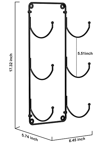 Elbourn Towel Rack, Set of 2 Towels Holder Wall Mounted Washcloths Shelf Metal Storage Organizer for Bathroom - Black