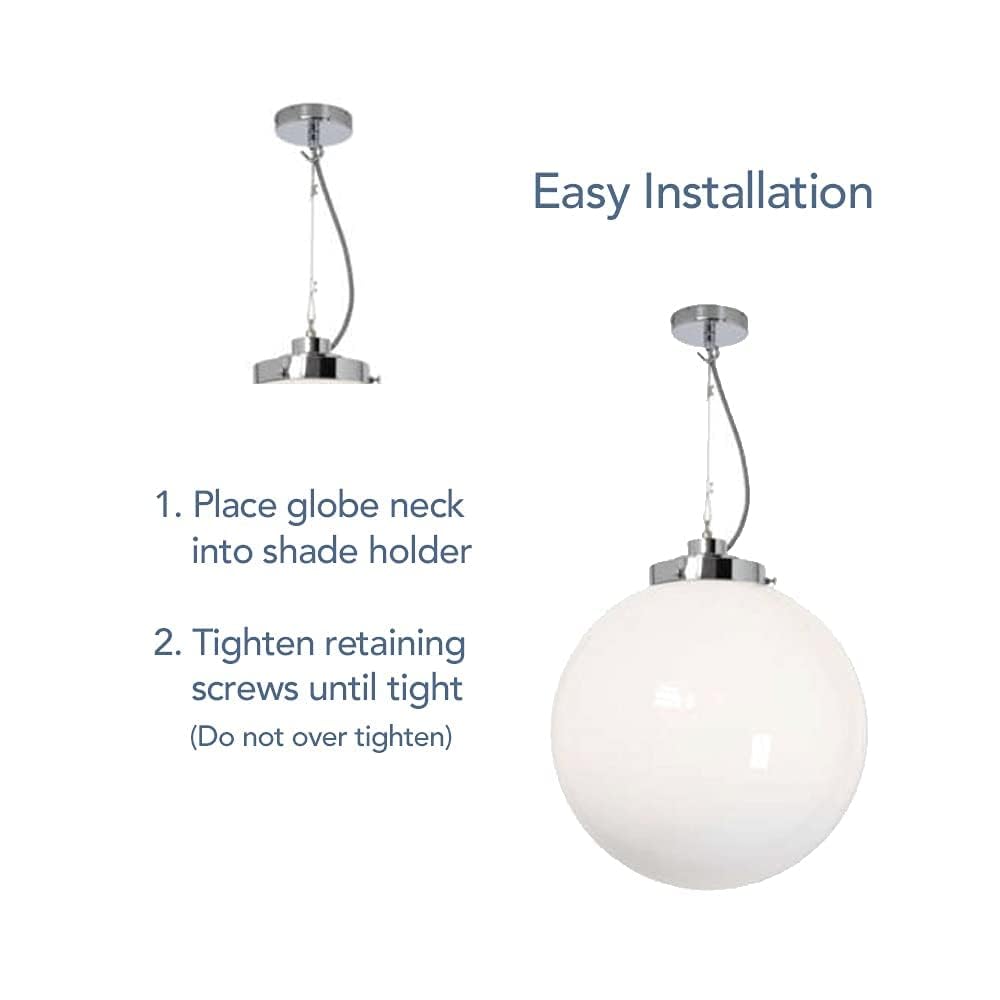 Beam Lighting 6-inch White Acrylic Replacement Globe - Cover for Ceiling, Wall Fixtures, Lamp Posts, or Streetlights