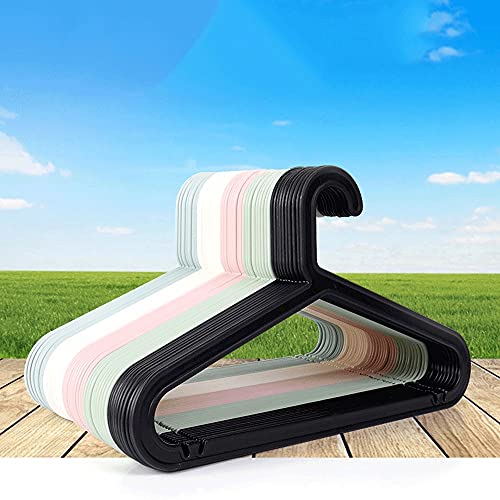 Ljyutihgyj Hangers, 10PCs,Plastic Hanger , Adult Clothes Hangers Lightweight and Non-Marking, Multifunctional Non-Slip,Slingclothes Support Hanger (Color : Green, Quantity : 10pcs)