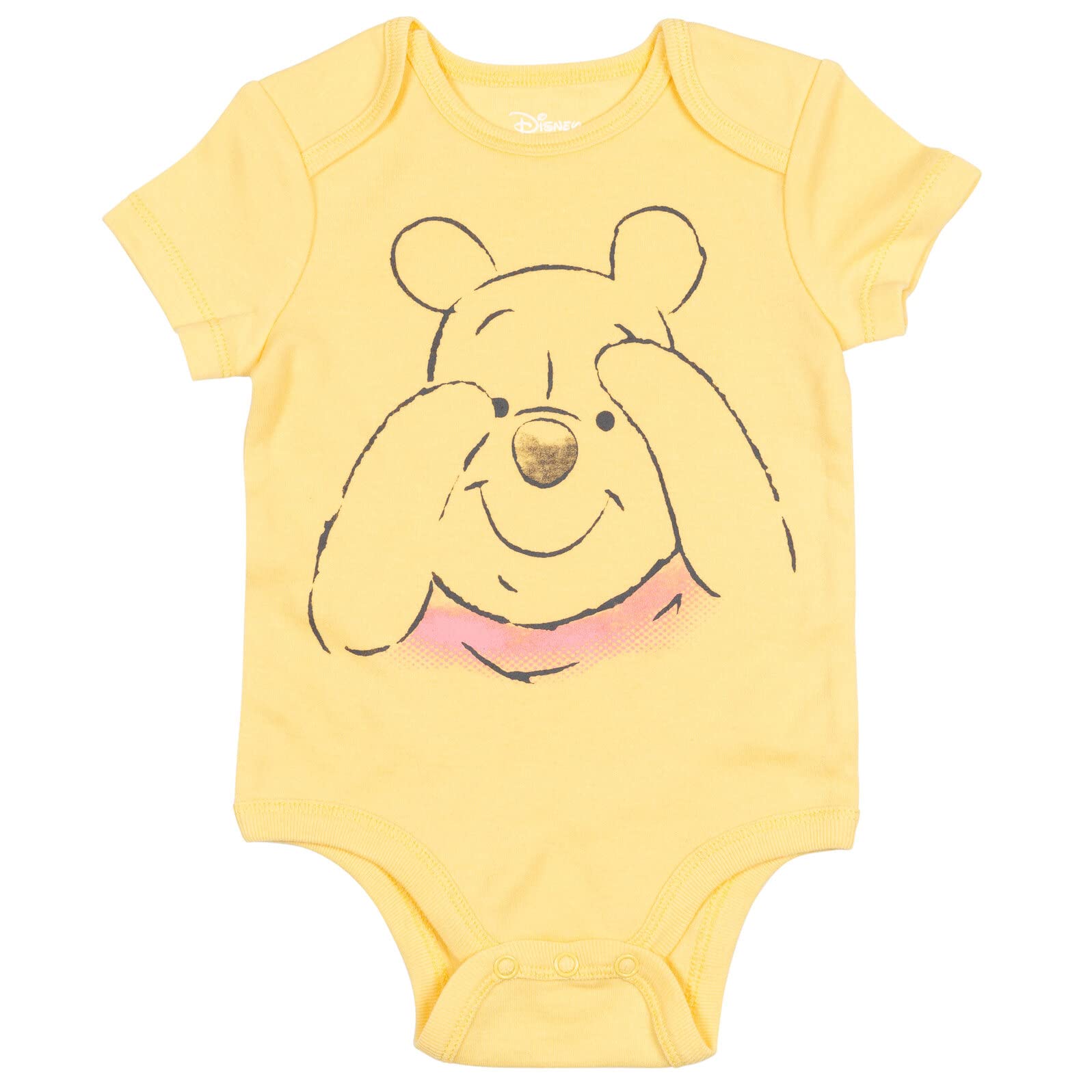 Disney Mickey Mouse Lion King Pooh Bear Tigger Stitch Baby 5 Pack Bodysuits 0-3 Months