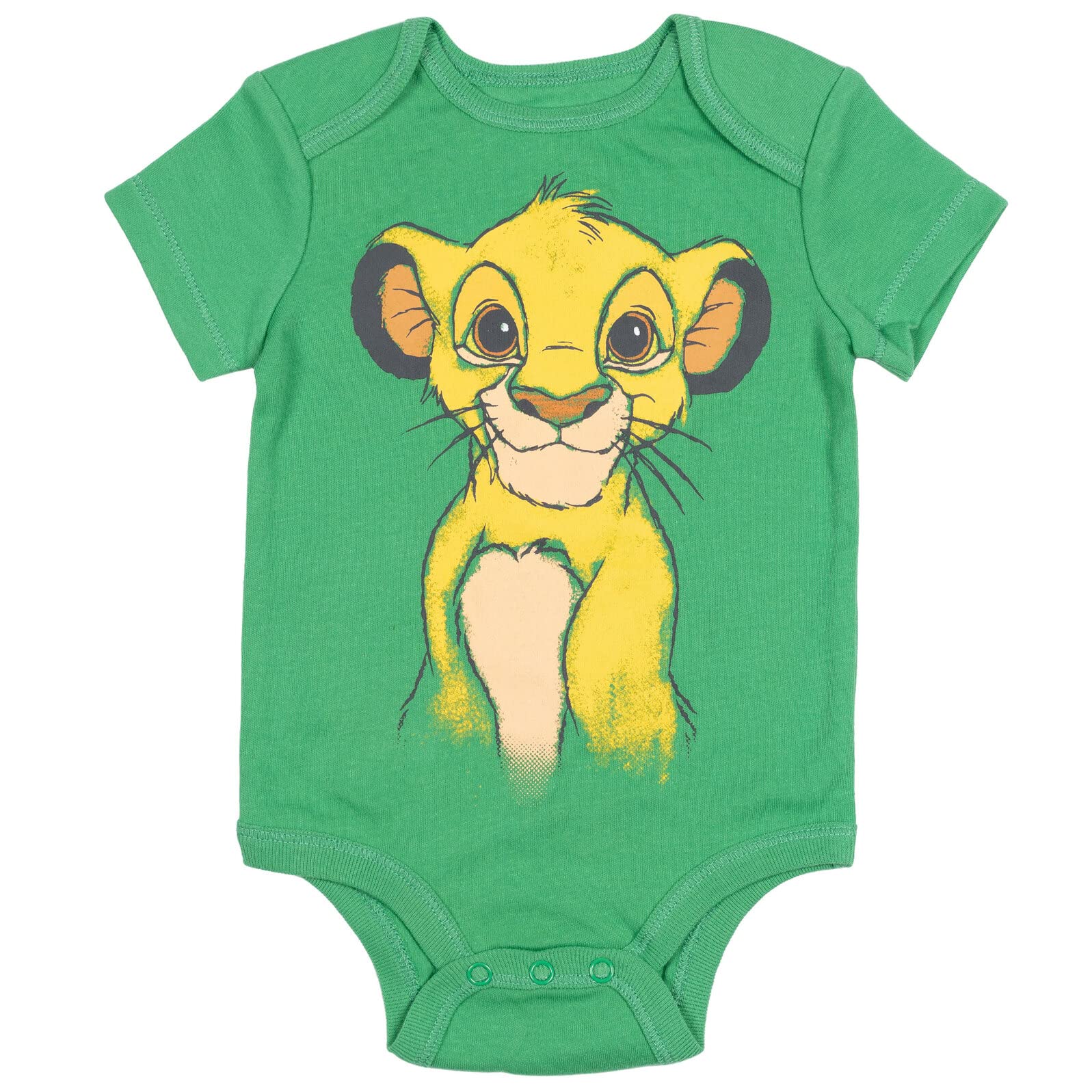 Disney Mickey Mouse Lion King Pooh Bear Tigger Stitch Baby 5 Pack Bodysuits 0-3 Months