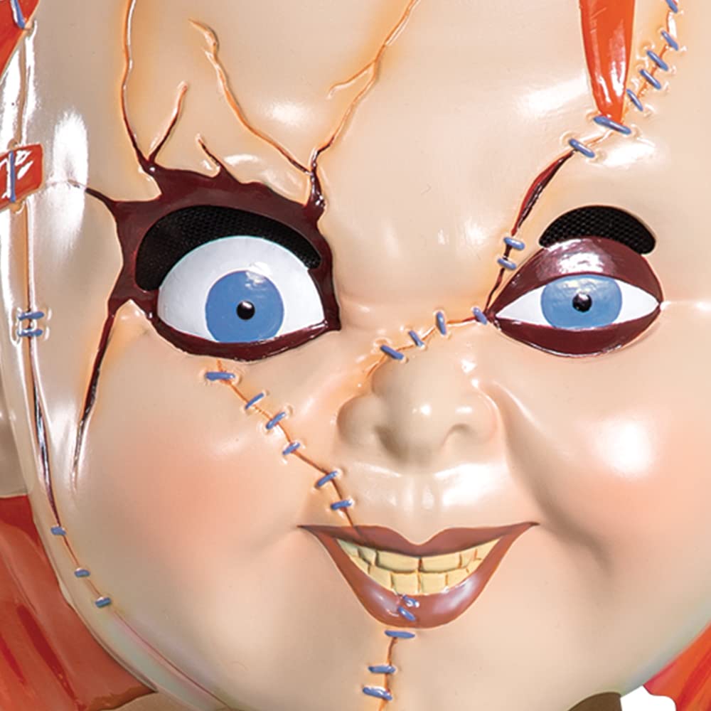 Disguise Chucky Mask, Official Childs Play Mega Mask Chucky Costume Accessory, Child Size Costume Mask with Moving Parts