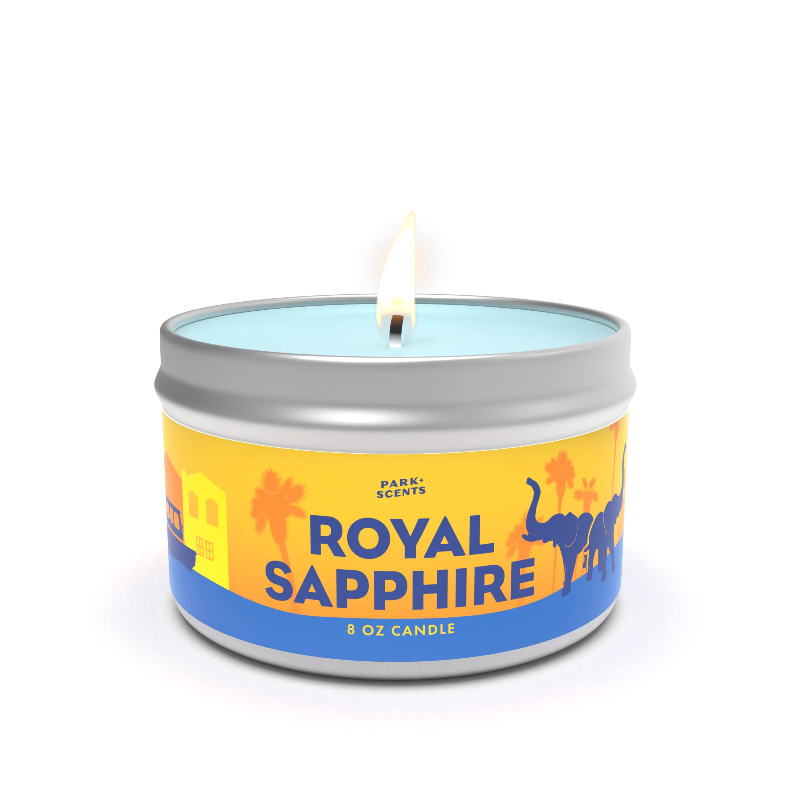 Park Scents Royal Sapphire Candle - Authentic Smell of The Hotel Lobby at Royal Pacific & Sapphire Falls Resort in Universal Orlando - Handmade in The USA - Vegan and Cruelty-Free | 8 oz. Tin