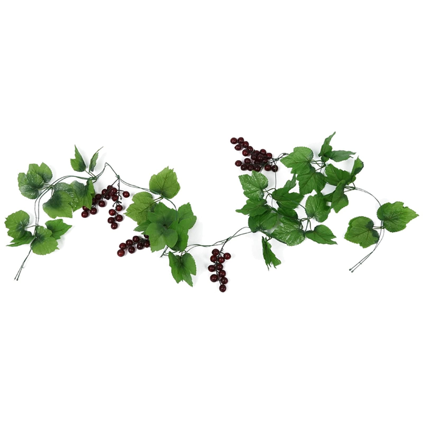 5 Pcs Artificial Grape Leaves Vines Hanging Fake Vine Garlands Lifelike Simulation Fruit Grapes Rattan for Garden Home Wedding Party Decoration