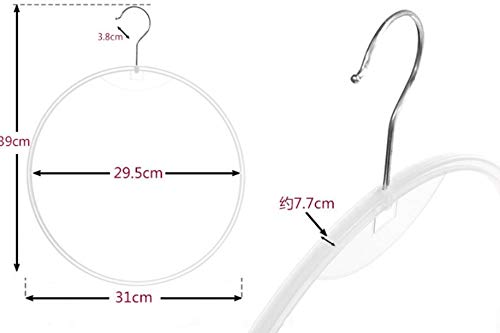 WellieSTR 10PCS Thong Underwear Display Ring Hanger 12", Plastic Round Circle Loop Hook Bikini Swimwear Lingerie Brief Display Hoop Rack Holder