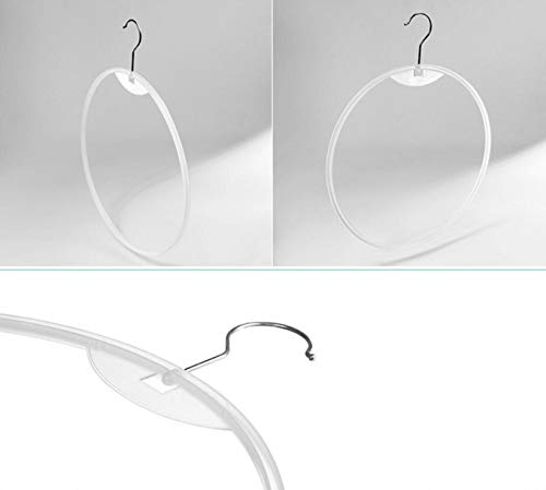 WellieSTR 10PCS Thong Underwear Display Ring Hanger 12", Plastic Round Circle Loop Hook Bikini Swimwear Lingerie Brief Display Hoop Rack Holder