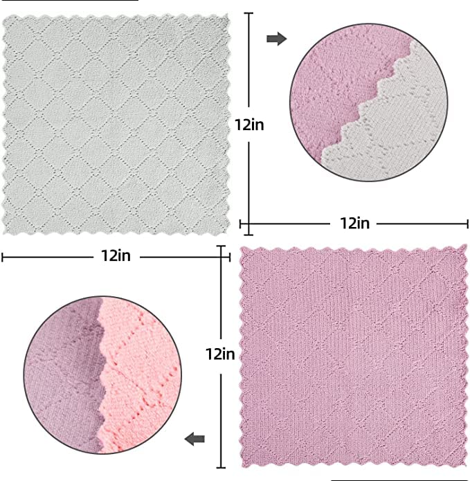 14-Piece Kitchen Dish Cloths Set, Dish Towels for Kitchen Bathroom and Cleaning Counters