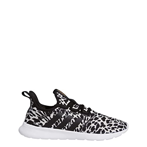 adidas Women's Casual Running Shoe, Wonder White/Black/Golden Beige, 8.5