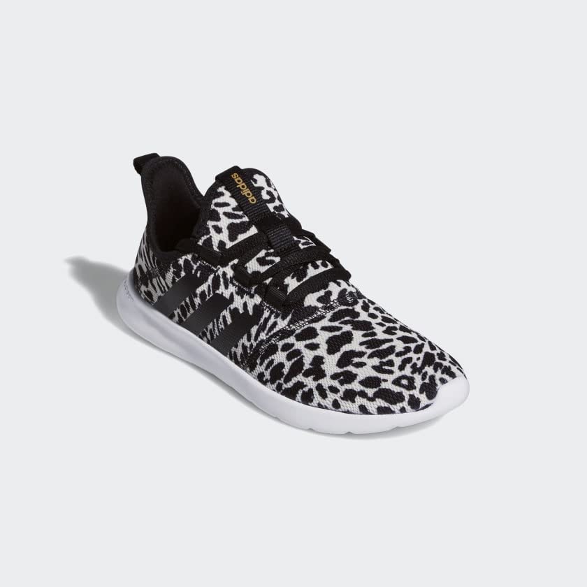 adidas Women's Casual Running Shoe, Wonder White/Black/Golden Beige, 8.5