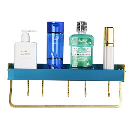FVRTFT Shower Rack with Hook Shower Caddy Self Adhesive Shower Shelves Wall Mounted No Drilling Space Aluminum For Bathroom Kitchen,blue B,50cm