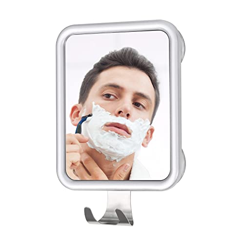 Ettori Shower Mirror with 4 Suctions and Shower Caddy