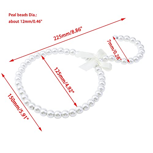LC LICTOP White Peal Beads Scarf Organizer for Neckties, Shawls Scarves, Veils