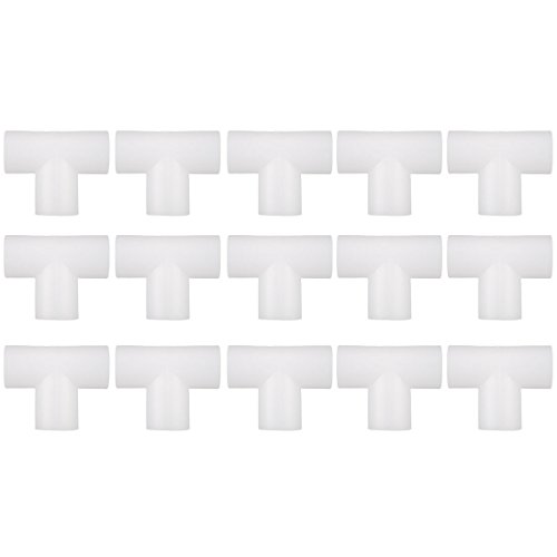uxcell Shoe Rack Accessories Connectors, 16mm Inner Diameter for Repair Assembled Wardrobe Straight 3 Way, Replacement of Parts 15 Pcs