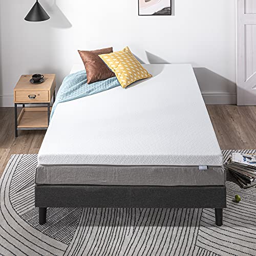 ZINUS 3 Inch Ultra Cooling Gel Memory Foam Mattress Topper with Cooling Cover, CertiPUR-US Certified, Twin White
