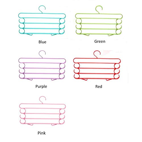 WXZNB Hangers 3Pcs Plastic 4 Layers Pants Trousers Hanger Holder Space Saving Clothes Belt Tie Scarf Towels Storage Organizer 7F