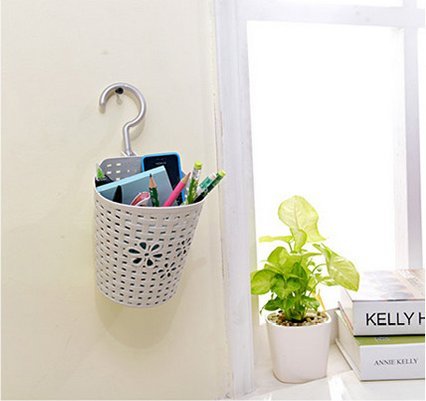 LAAT1pcs Storage Basket Plastic Hanging Shower Basket with Hook for Bathroom Shampoo Kitchen Shampoo Cosmetics Food Vegetable Hanging Organizer Holder