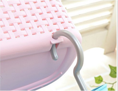 LAAT1pcs Storage Basket Plastic Hanging Shower Basket with Hook for Bathroom Shampoo Kitchen Shampoo Cosmetics Food Vegetable Hanging Organizer Holder