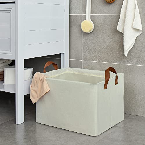 GRANNY SAYS Bundle of 2-Pack Hanging Shelves for Closet & 2-Pack Lidless Storage Bins with Metal Frame
