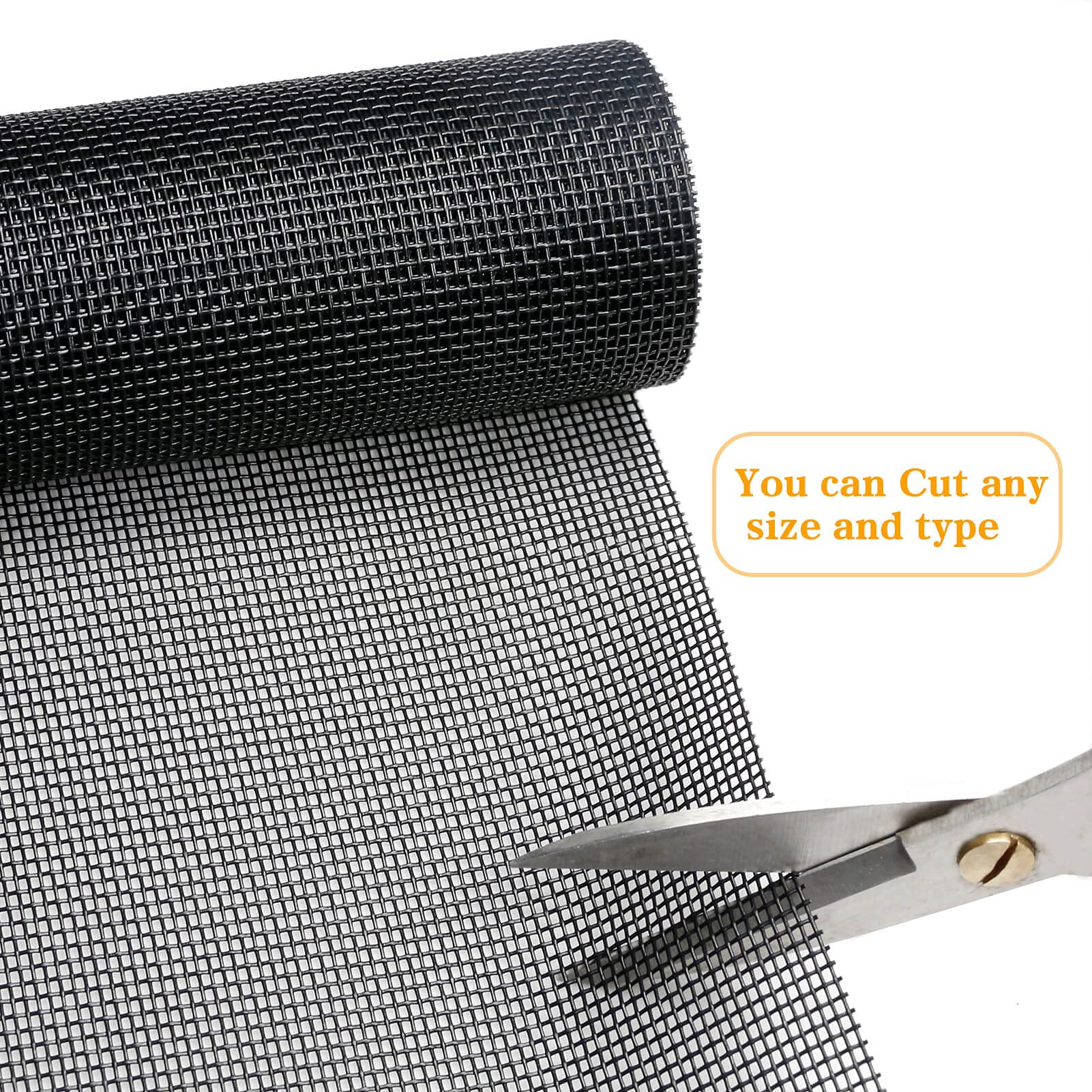 Tooltriz Pet Proof Window Screen Replacement, 39“ x 100" Upgraded Thicken Charcoal Fiberglass Mesh for Sliding Pet Screen Door Repair Kit - Screen Door Protector for Dogs Patio Screen mesh