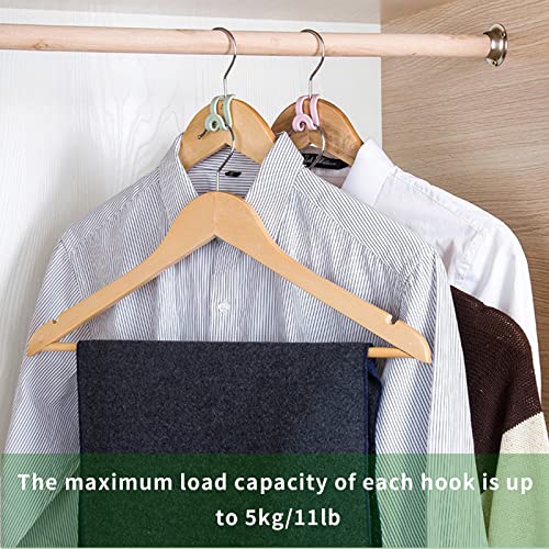 Biaungdo 50 Pcs Clothes Hanger Connector Hooks, Black Cascading Hanger Hooks Space Saving Plastic Hanger Extender Clips for Closet, Wooden Hanger, Velvet Hanger