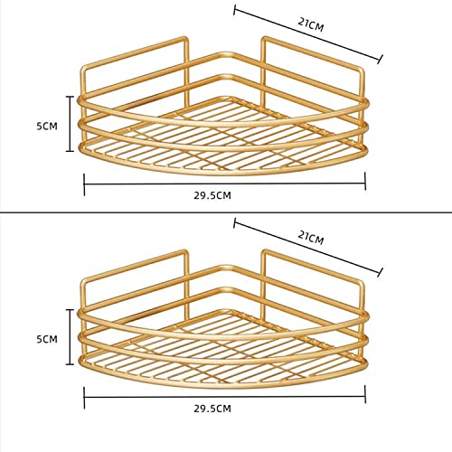 Vytaco flower Bathroom Storage (2 Pack) Shelf Shampoo Holders Wall Mounted Shower Caddies Corner Shelf Towels Storage Racks, No Drilling Stainless Steel Bathroom Shower Storage Basket