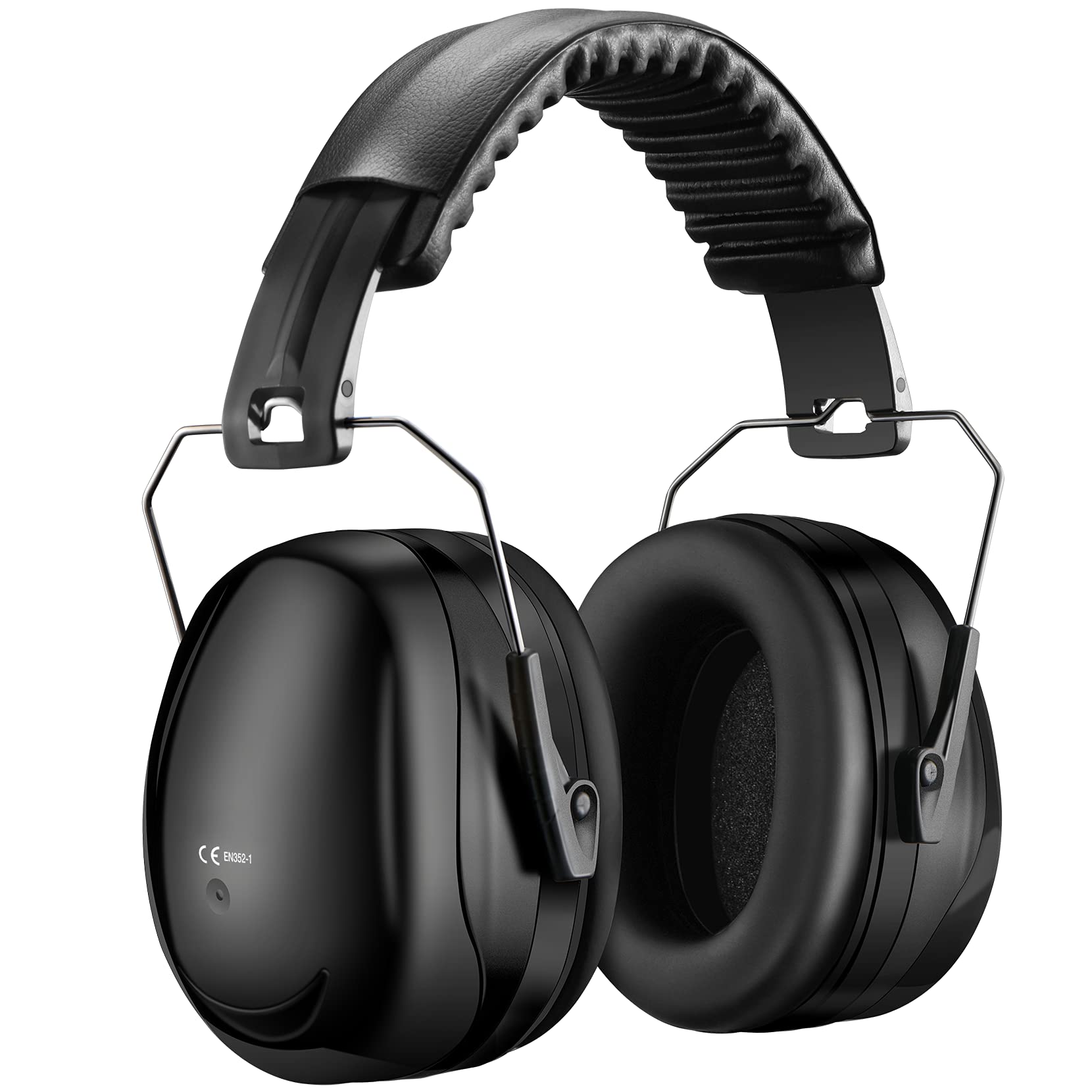 Ear Protection Safety Ear Muffs, NRR 28dB Safety Earmuffs for Hearing Protection, with Padded Headband, Compact Foldable Ear Defenders for Shooting, Hunting, Mowing, Construction, with Carrying Bag