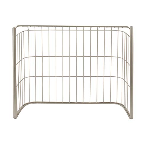 Spectrum Diversified Ashley Small Storage Shelf, Kitchen Cabinet & Pantry Organization & Storage, Bathroom Cabinet Basket, Satin Nickel PC