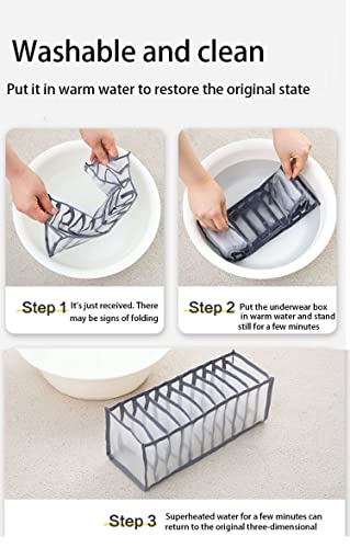 SERN Drawer Closet Foldable Underwear Organizer for Sock/Ties,Bras,Underwear Storage Box