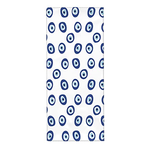 BULEJA Skin-Friendly Absorbent Towel Highly Absorbent, Bathroom Towels, Super Soft Towel, Evil Eyes Hand Towel Luxury Towels for Bathroom,Premium Quality Perfect for Daily Use -12x27.5 inch
