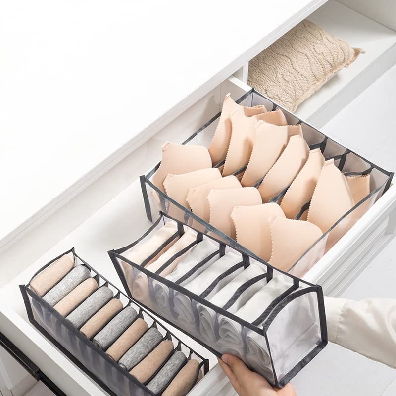 SERN Drawer Closet Foldable Underwear Organizer for Sock/Ties,Bras,Underwear Storage Box
