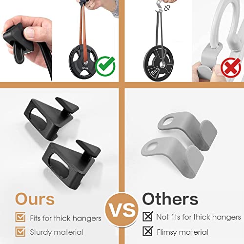 18PCS Clothes Hanger Connector Hooks Hangers Hanger for as Seen on Closet Space Connection Hooks (Classic Black Triangle)