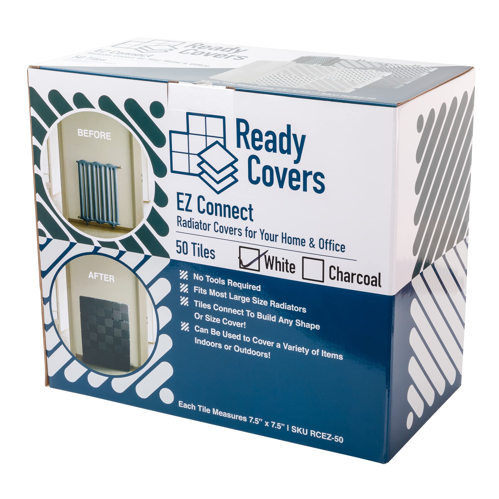 Ready Covers EZ Connect Cover- Vented Safety Steam Radiator Cover/Protective Heating Cabinet for Home & Office: Easy Snap Connection. Not just For Radiators, Cover Just About Anything (50, Charcoal)