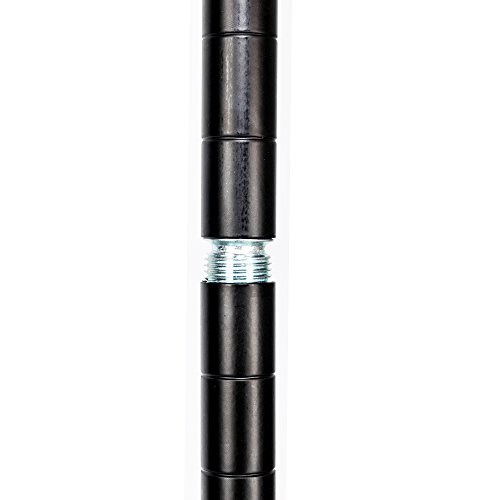 Karl home Wire Garment Rack on Wheels, Heavy Duty Rolling Clothes Rack with 2 Hanging Rods Shelves Hooks, Freestanding Adjustable Closet Organizer Wardrobe System Black Metal Frame