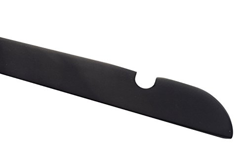 NAHANCO 20817 Wooden Top Hanger, Flat, 17", Rubberized Black Coating (Pack of 100)