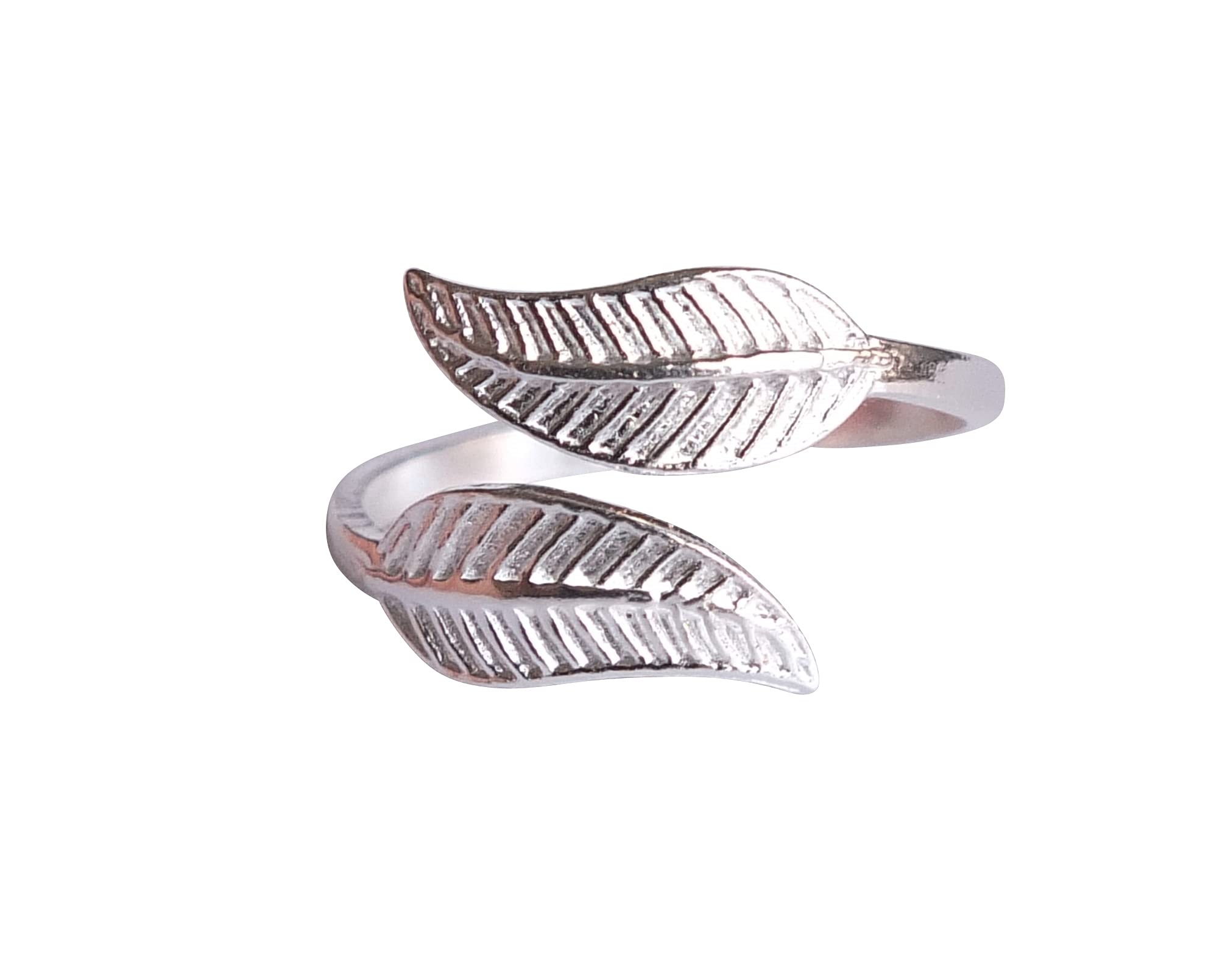 Handmade Silver Leaf Wrap Adjustable Toe Ring, 925 Sterling Silver, Classic Floral Open Toe, Pinky or Knuckle Rings for Women, foot bare jewelry, By MiYa Jewelry Creations