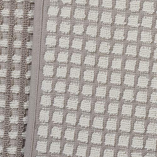 Amrapur Overseas 6-Piece Yarn Dyed Cobblestone Jacquard Towel Set Flax