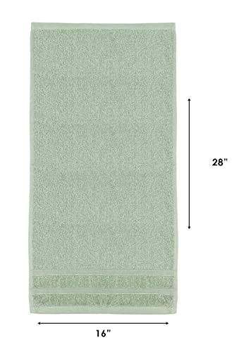 Kaufman - Premium Hand Towels Set for Bathroom, Spa, Gym, and Face Towel 100% Cotton Ring Spun, Ultra Soft Feel and Highly Absorbent Towels (SAGE Green, 6-PK)