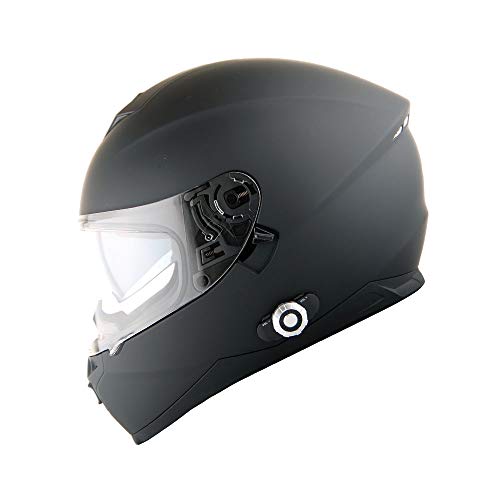 Martian Motorcycle Bluetooth Helmet Full Face Dual Visor with Bluetooth Headset 6 Riders intercom & 1000 Meter Communication