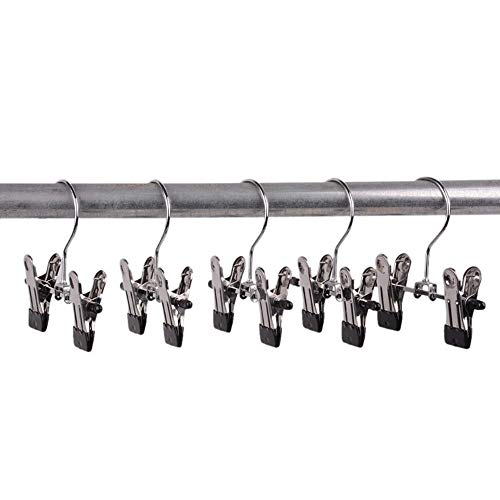 Yuyeran 10 Pcs/Set Space Saving Boots Hangers Double Adjustable Clips for Boots Socks Bags Hanging Organizer