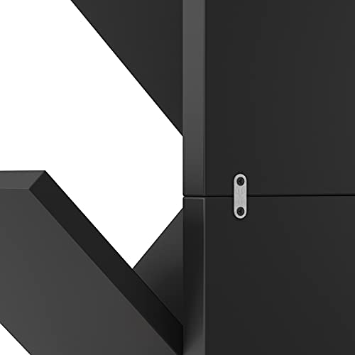 Yusong Tree Bookshelf, 9-Tier Book Tree Shelf Bookcase for Living Room Bedroom, Floor Standing Magazine CD Organizer Rack for Home Office, Black