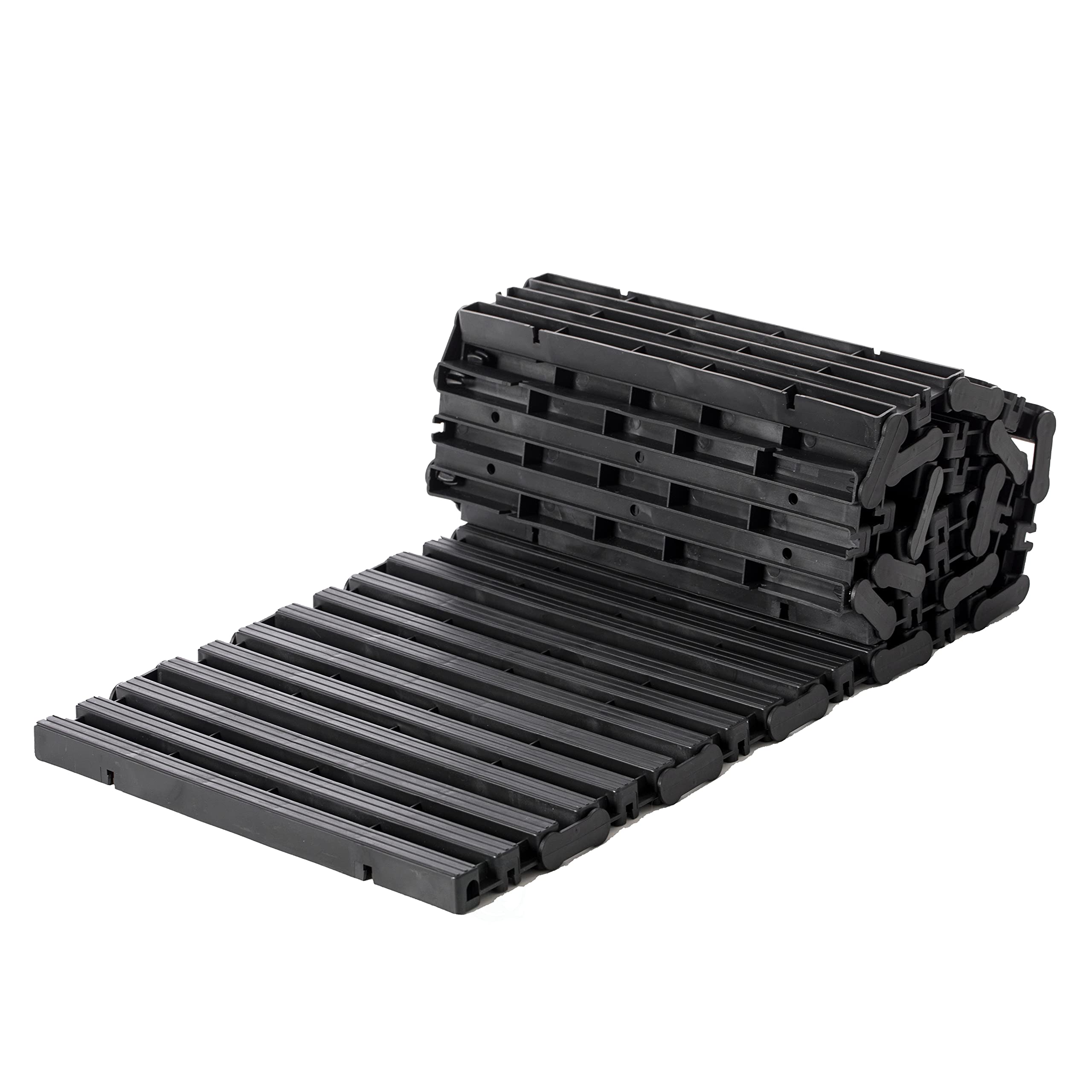 Gardenised QI004106 Black Garden Pathway Track Outdoor Waterproof Tile Anti-Slip Pavers Floor Mat, 14" Long