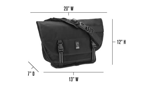 Chrome Industries Mini Metro Messenger Bag, Crossbody Backpack for Women and Men, 13-inch Laptop Satchel, Water Resistant, 20.5 L, Night
