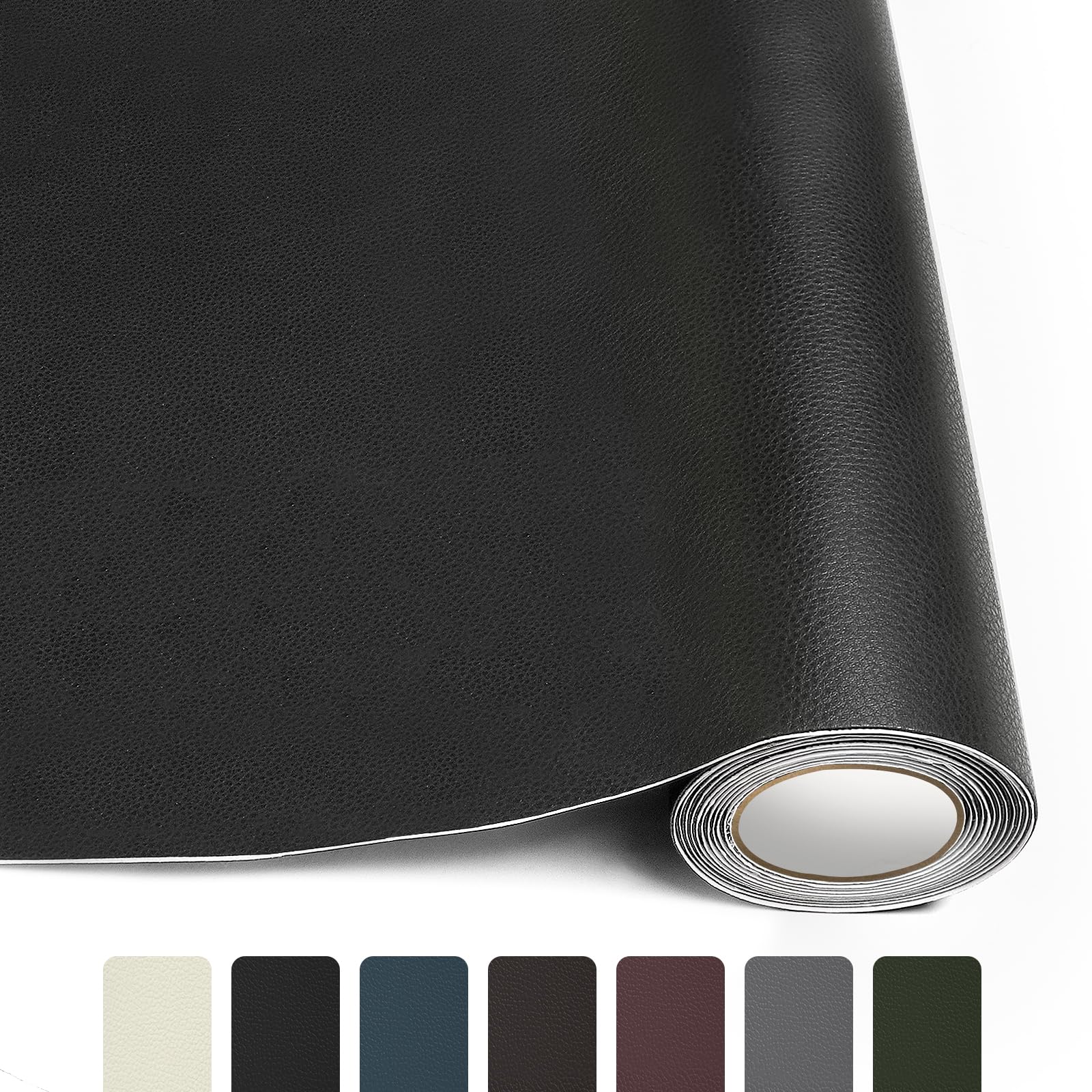 CHEIGHY Leather Repair Kit for Furniture - Advanced PU Material, Strong Self Adhesive Leather Repair Patch for Couch 3.9X79 inch Vinyl Repair Tape for Car Seat Upholstery Sofa Office Chair (Black)