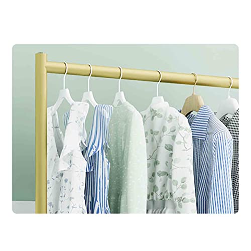 Floor Clothes Rack with Oval Base,Freestanding Hanger,Gold,for Hanging Clothes,Standard Rod Simple,51.2β and 59.1β(Size:80x150cm)